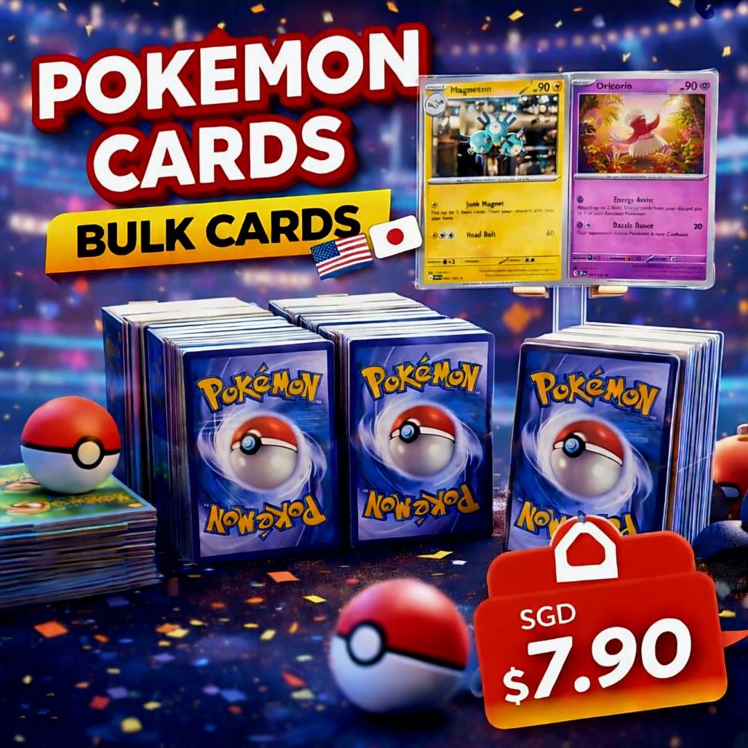Pokemon 100 Cards Bulk TCG, Hobbies & Toys, Toys & Games on Carousell