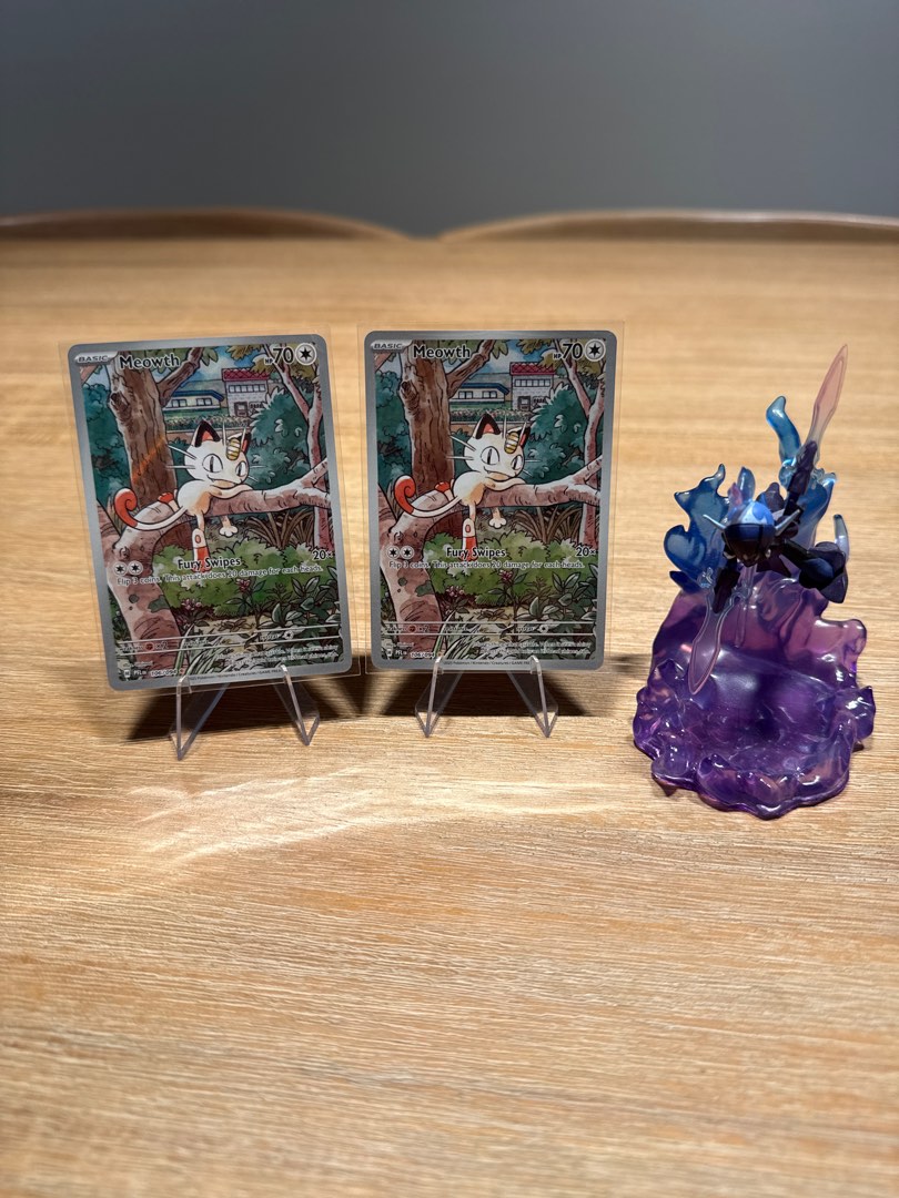 Pokemon Mega Evolution Phantasmal Flames Meowth IR 106/094, Hobbies ...