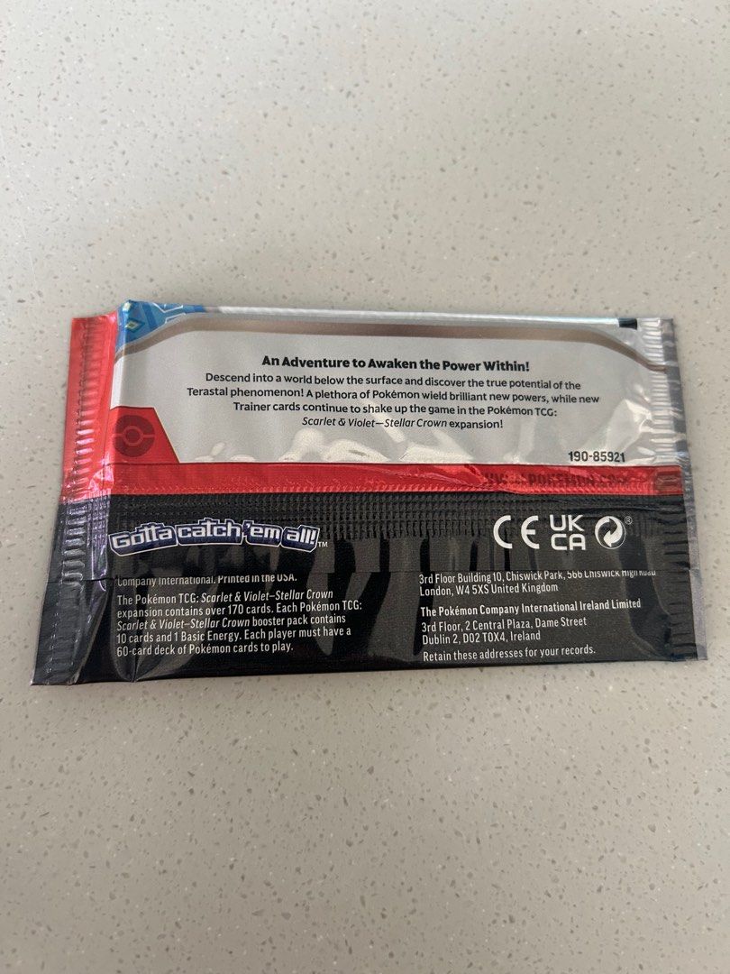 Pokemon TCG Scarlet & Violet Stellar Crow Pack, Hobbies & Toys, Toys ...