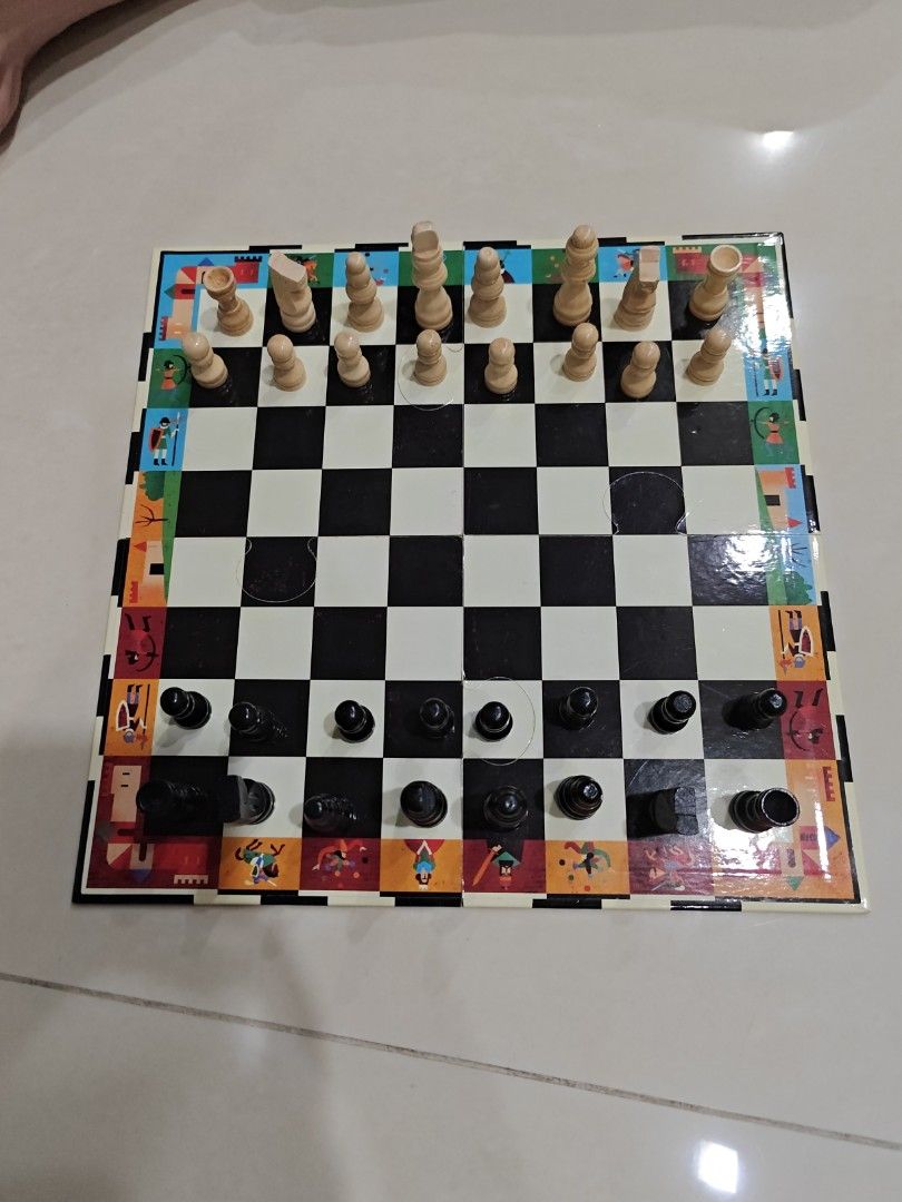 3-in-1 Chess, Checkers, and Backgammon Board Game, Hobbies & Toys, Toys ...