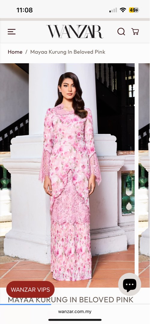 rent wanzar maya pink, Women's Fashion, Muslimah Fashion, Baju Kurung ...