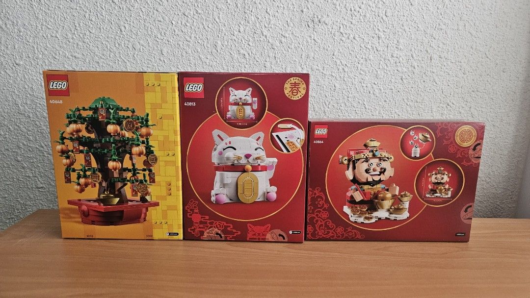 Brand New Lego 40813 Lucky Cat & 40648 Money Tree & 40864 Fortune ...