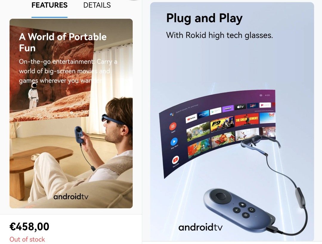 SALE BNEW ROKID MAX AR 3D SMART GLASSES SONY MICRO OLED 215", ROKID ...