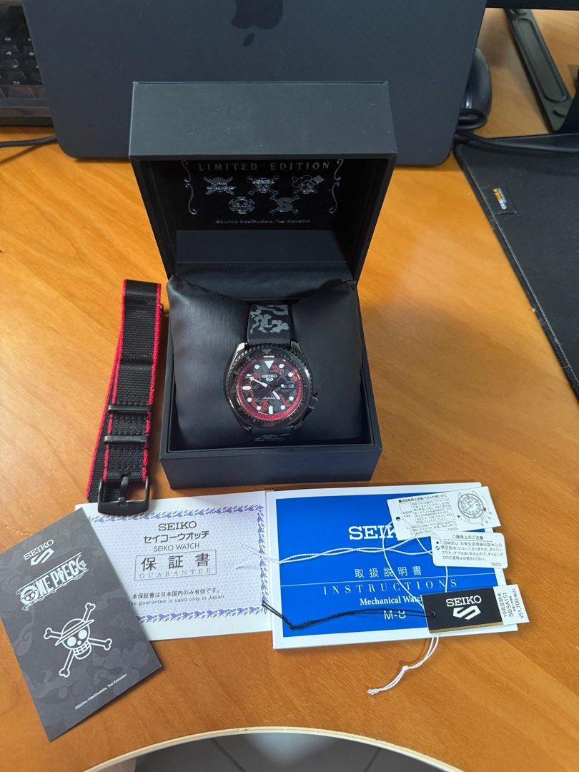 Seiko 5 Sports One Piece Luffy Limited Edition (SBSA151), Men's Fashion ...