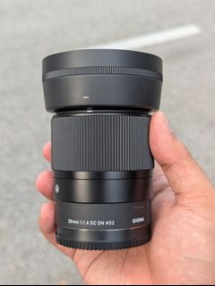 SIGMA 30MM F1.4 FUJI XF MOUNT DC DN 99% LIKE NEW FULL SET BOX & HOOD ...