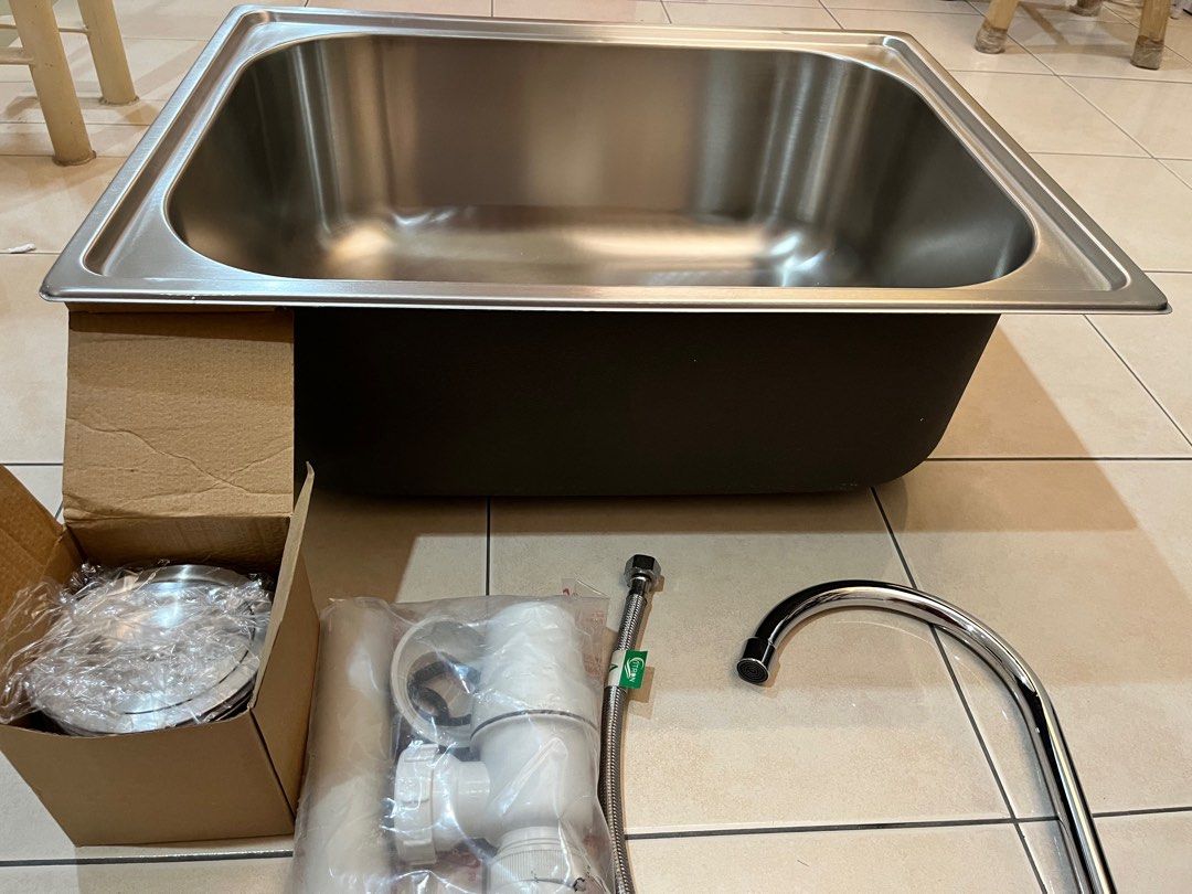 Sinki Dapur / Kitchen Sink Set, Furniture & Home Living, Kitchenware ...