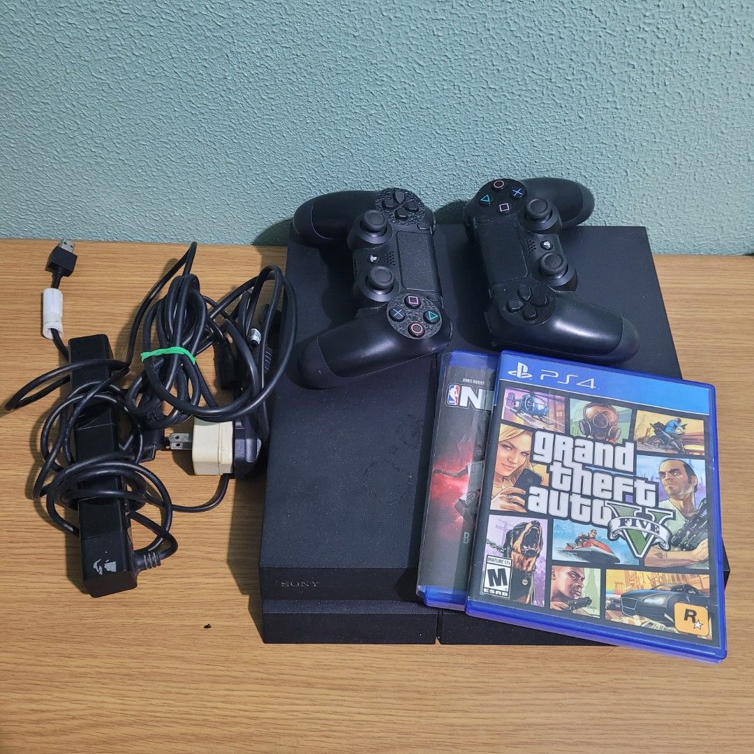 Sony PlayStation 4 with Games and Controllers, Video Gaming, Video Game ...