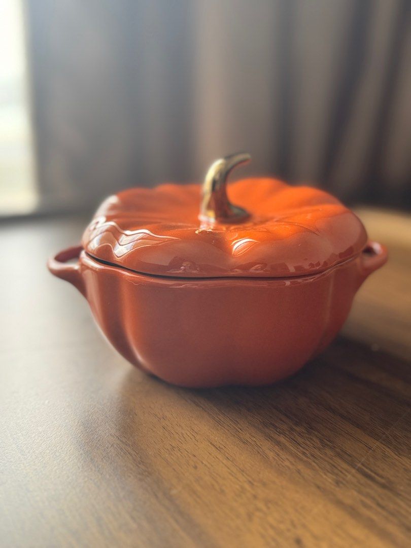 Staub Pumpkin Cocotte - Orange, Furniture & Home Living, Kitchenware ...