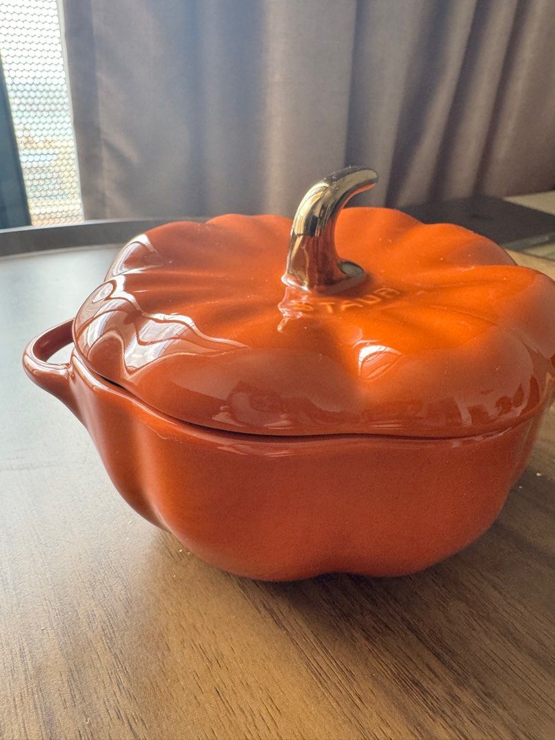 Staub Pumpkin Cocotte - Orange, Furniture & Home Living, Kitchenware ...
