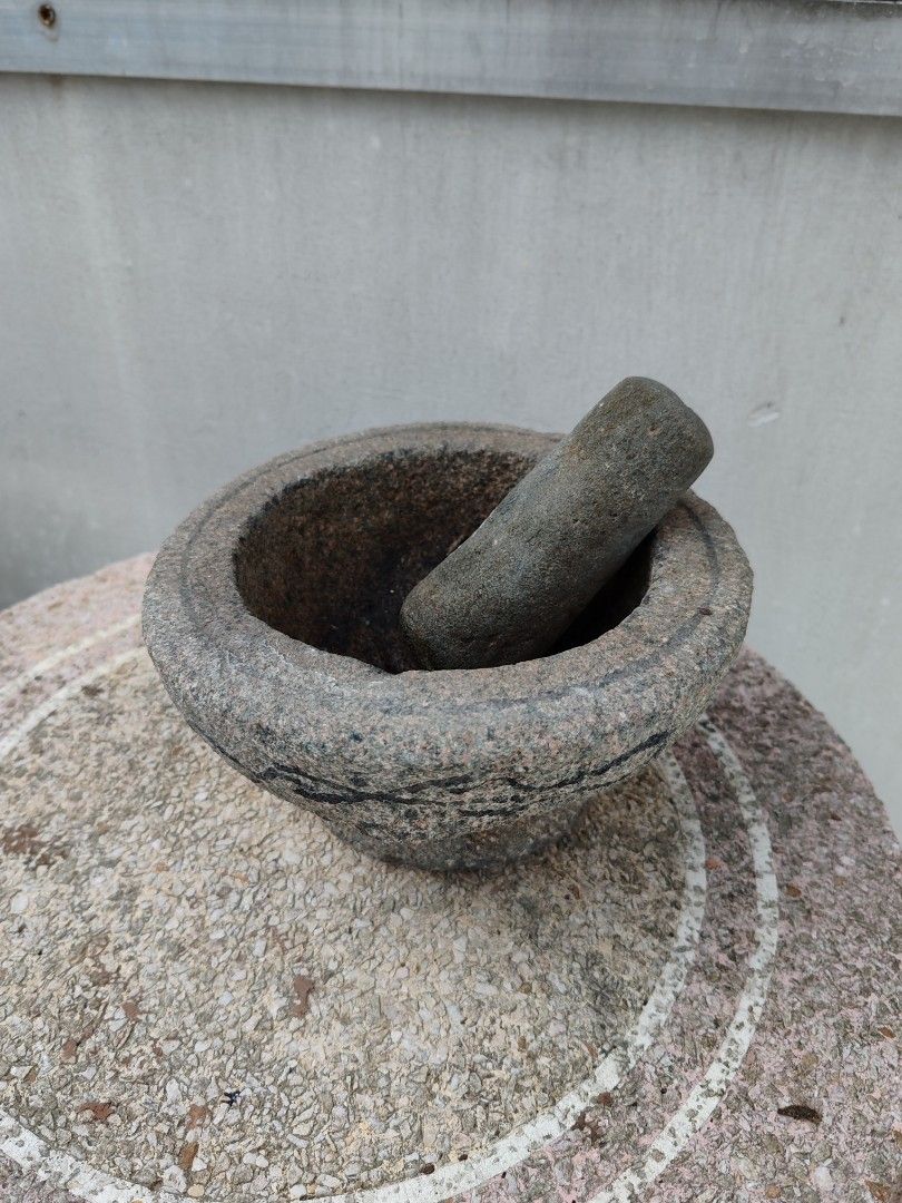 Stone Mortar and Pestle Set, Furniture & Home Living, Kitchenware ...