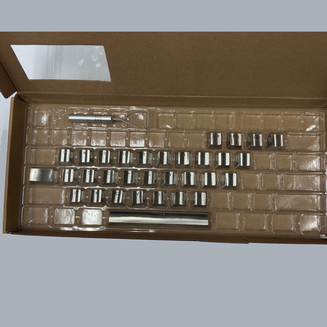 teamwolf stainless steel MX Keycap silver color metal keycap for ...