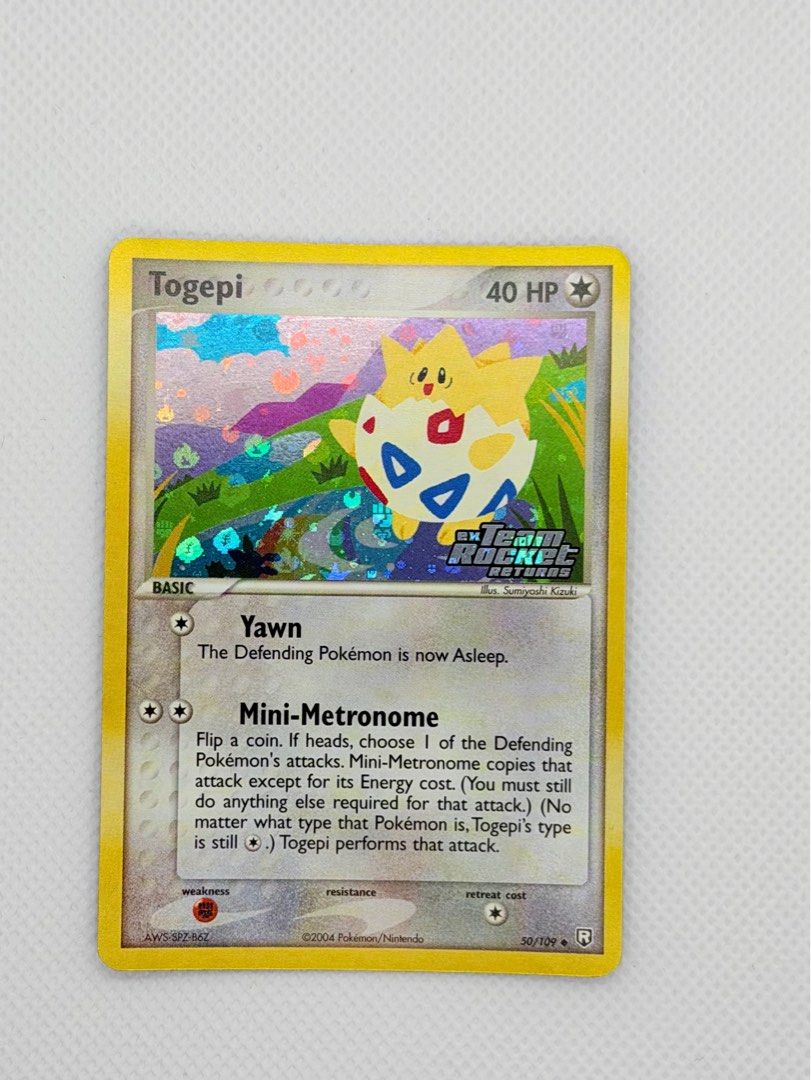 Togepi Team Rocket Returns Trading Card, Hobbies & Toys, Toys & Games ...