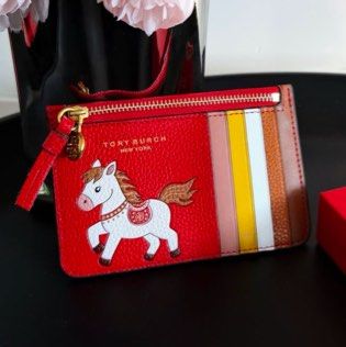 Tory Burch Horse Year Card Wallet, Women's Fashion, Bags & Wallets ...