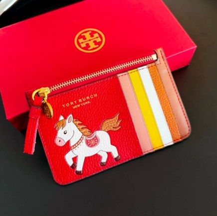 Tory Burch Horse Year Card Wallet, Women's Fashion, Bags & Wallets ...