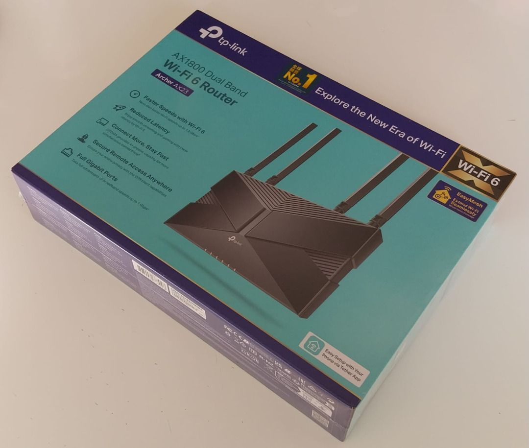 TP-Link AX1800 Dual Band Wi-Fi 6 Router 全新未拆 (附單據), 電腦＆科技, 電腦周邊及配件 ...