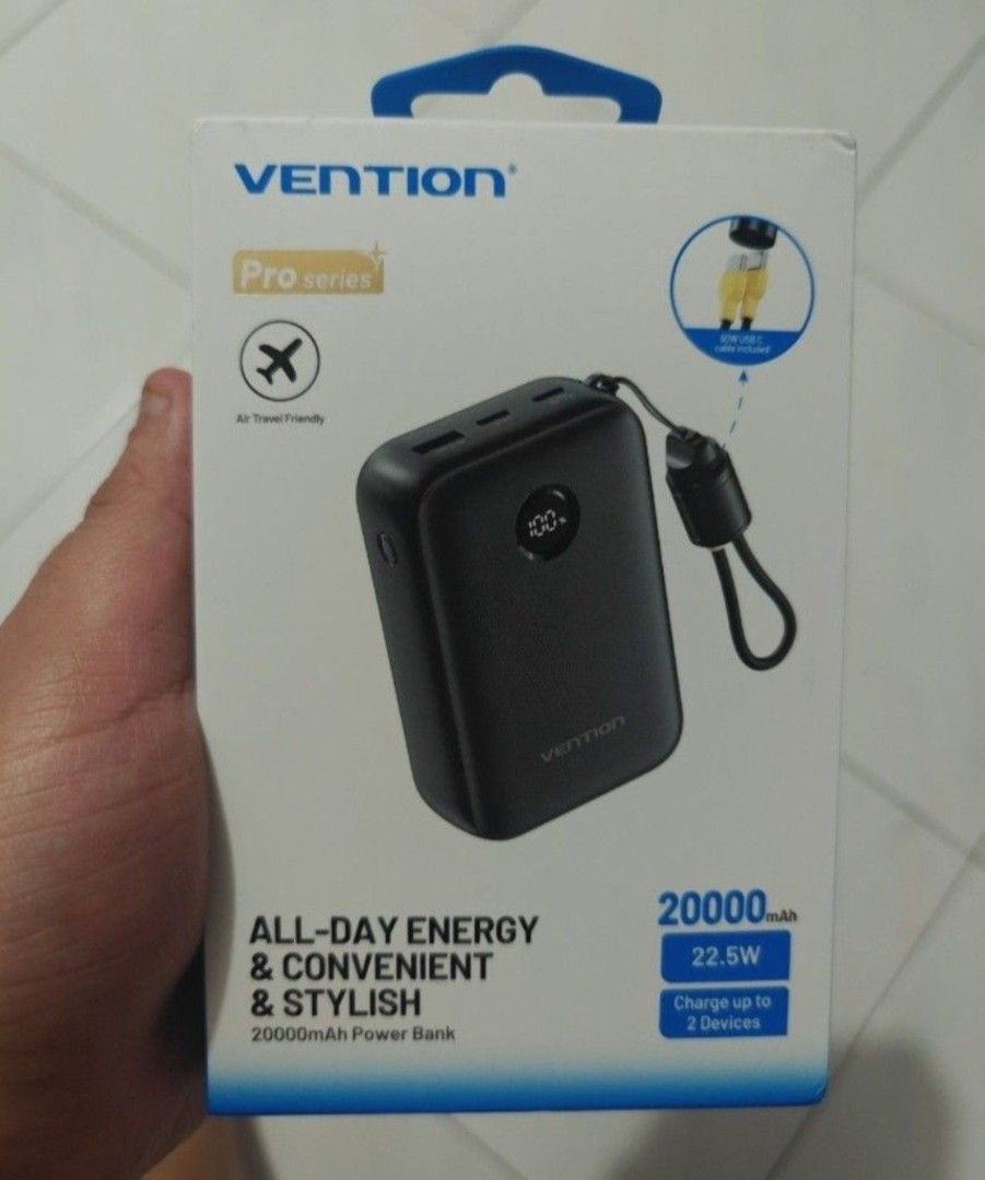 Vention 20000mAh Power Bank, Mobile Phones & Gadgets, Mobile & Gadget ...