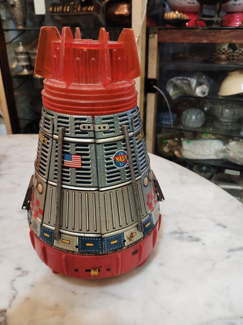 Vintage Tin Toy Space Capsule 1960s, Hobbies & Toys, Collectibles ...