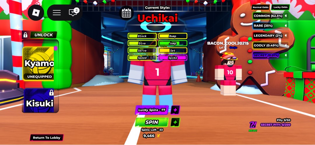 Volleyball legends many spins and godly style (can nego), Hobbies ...
