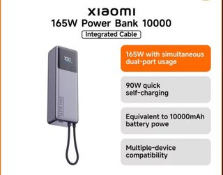 Xiaomi Power Bank 20000mAh (Integrated Cable), Mobile Phones & Gadgets ...