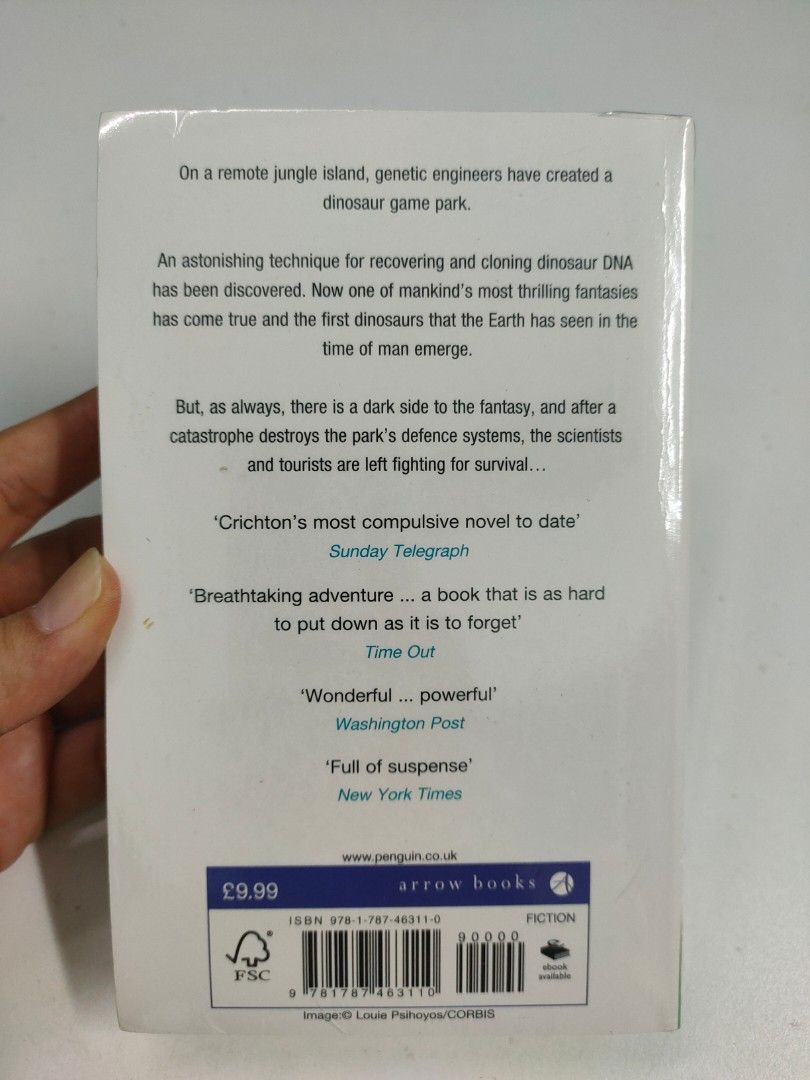 [100% Original] Jurassic Park by Michael Crichton (Sci-Fi / Thriller ...