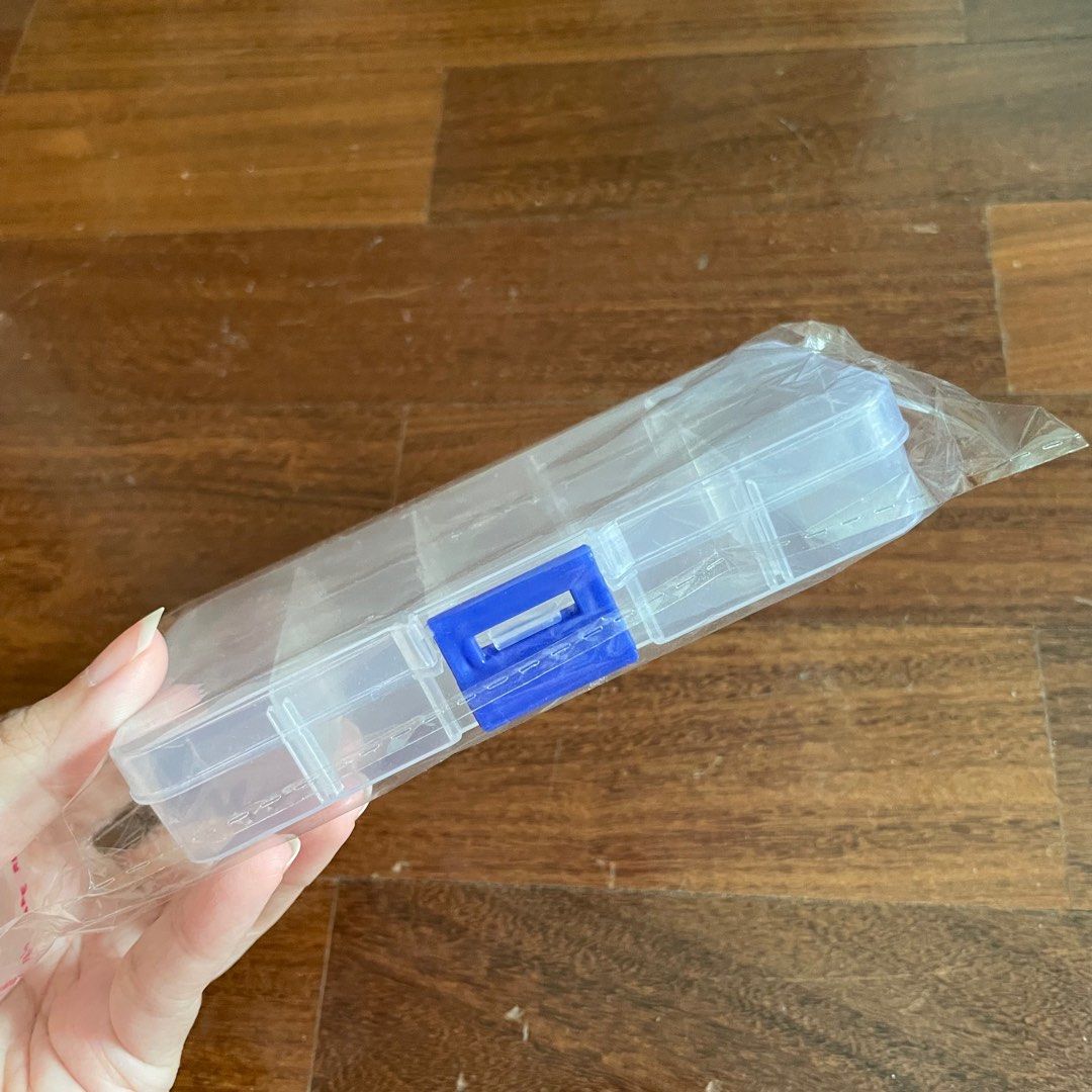 10-Compartment Clear Plastic Storage Box, Furniture & Home Living, Home ...