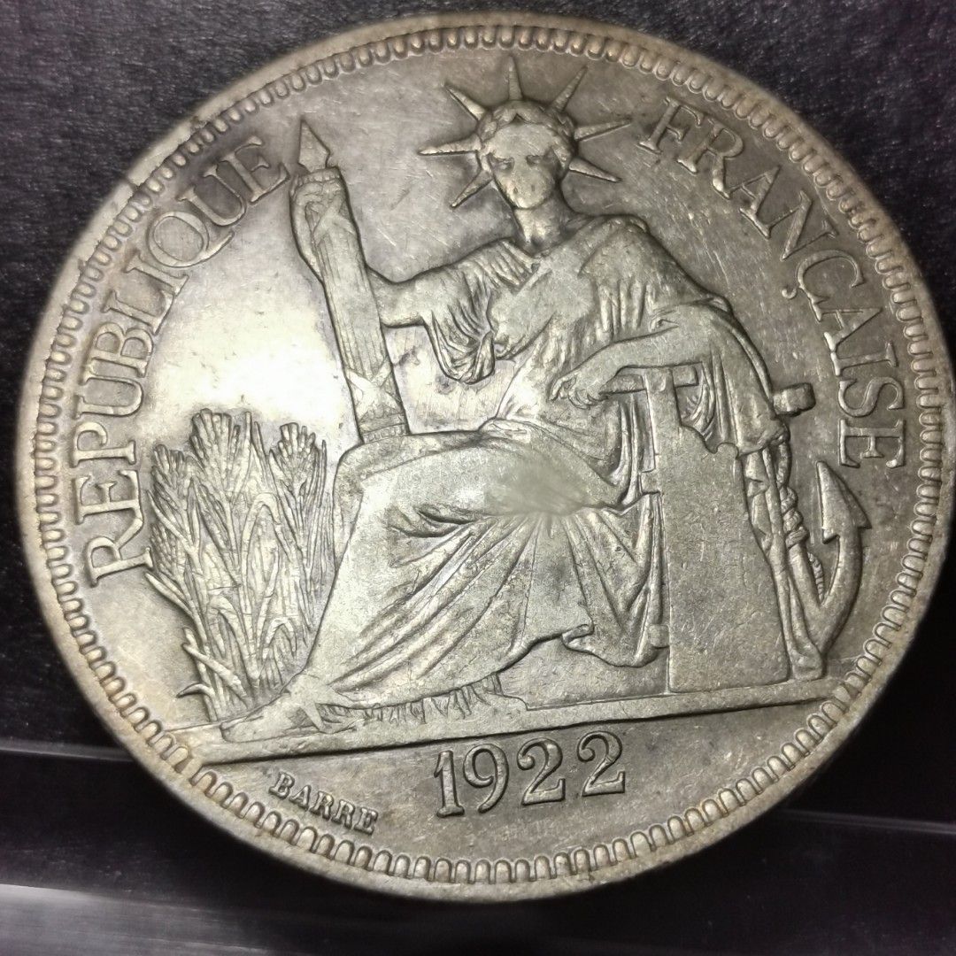 1922H French Indo-China Piastre Coin, Hobbies & Toys, Memorabilia ...
