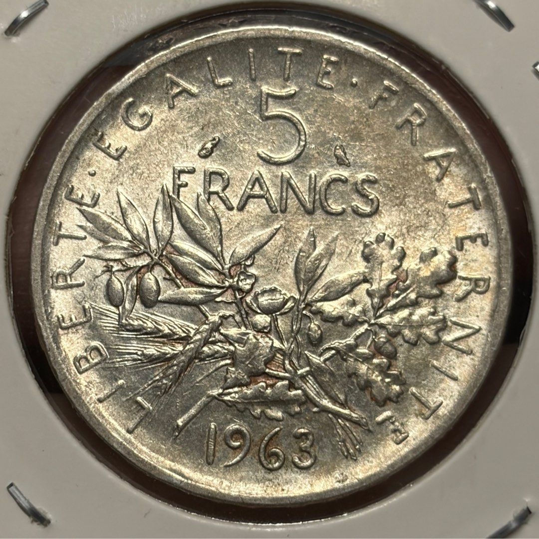 1963 France 5 Francs Silver Coin, Hobbies & Toys, Memorabilia ...