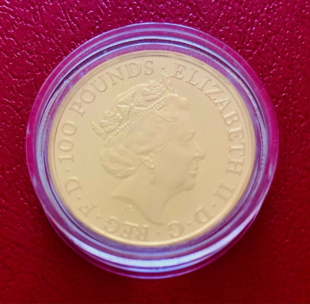 1 Oz Gold Coin Lion Of Mortimer Queen Beast, Hobbies & Toys ...
