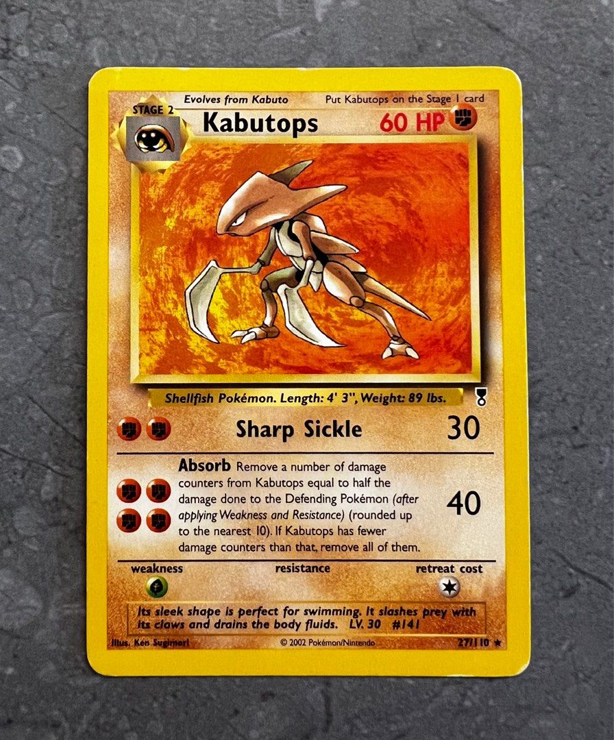 2002 Kabutops #27 Legendary Collection WotC Vintage Rare Pokemon TCG ...