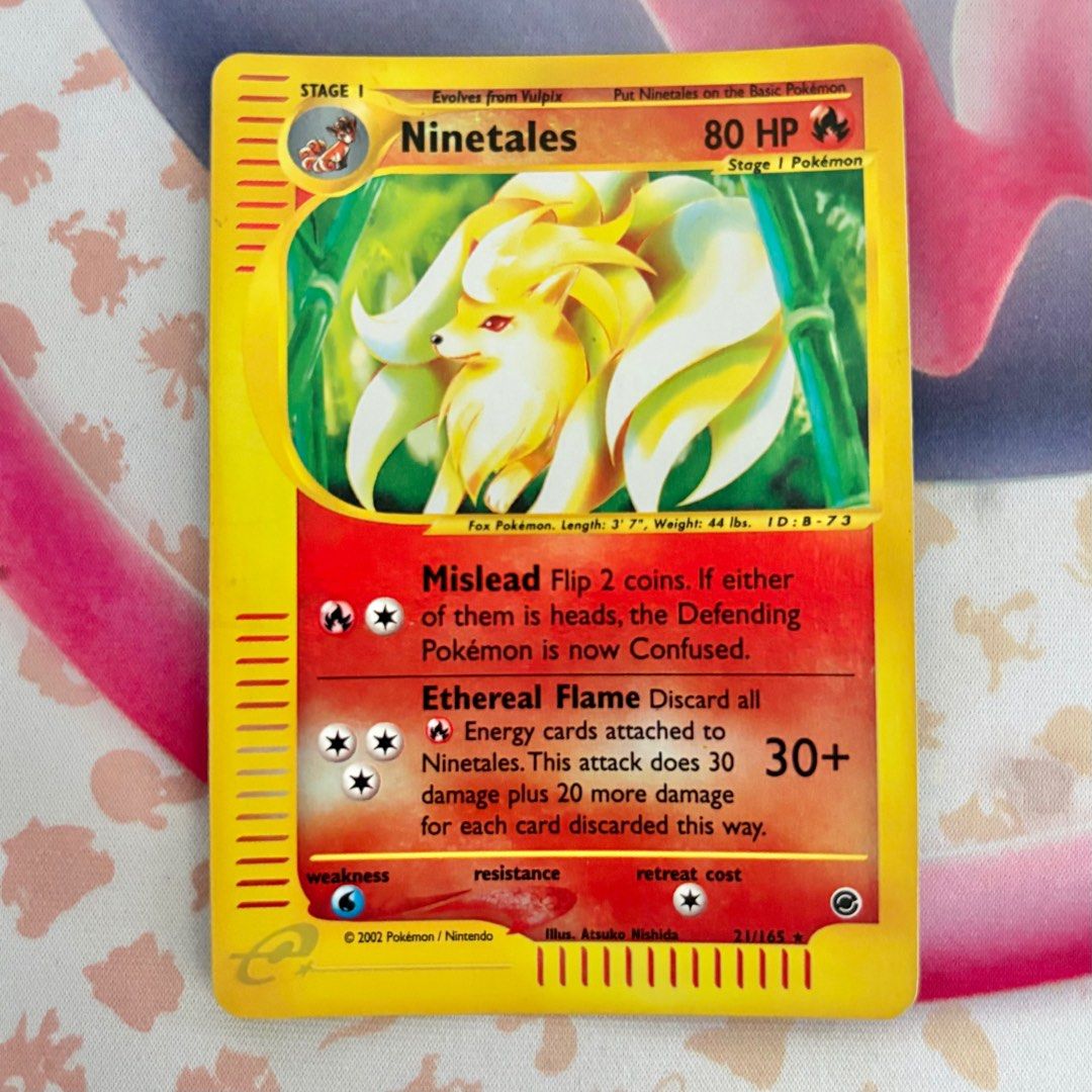 2002 Pokemon Card Pocket Monsters Vintage Expedition Ninetales Reverse ...