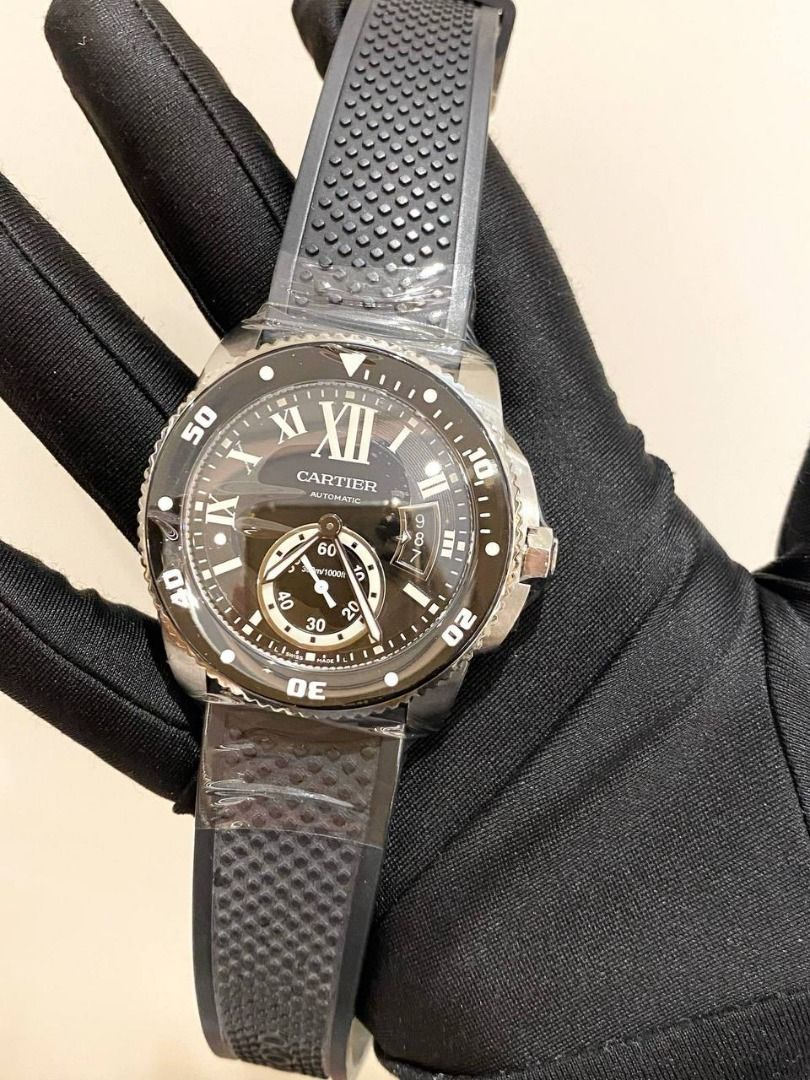 2019 CARTIER CALIBRE DE CARTIER DIVER REF 3729 BLACK DIAL 42MM ...