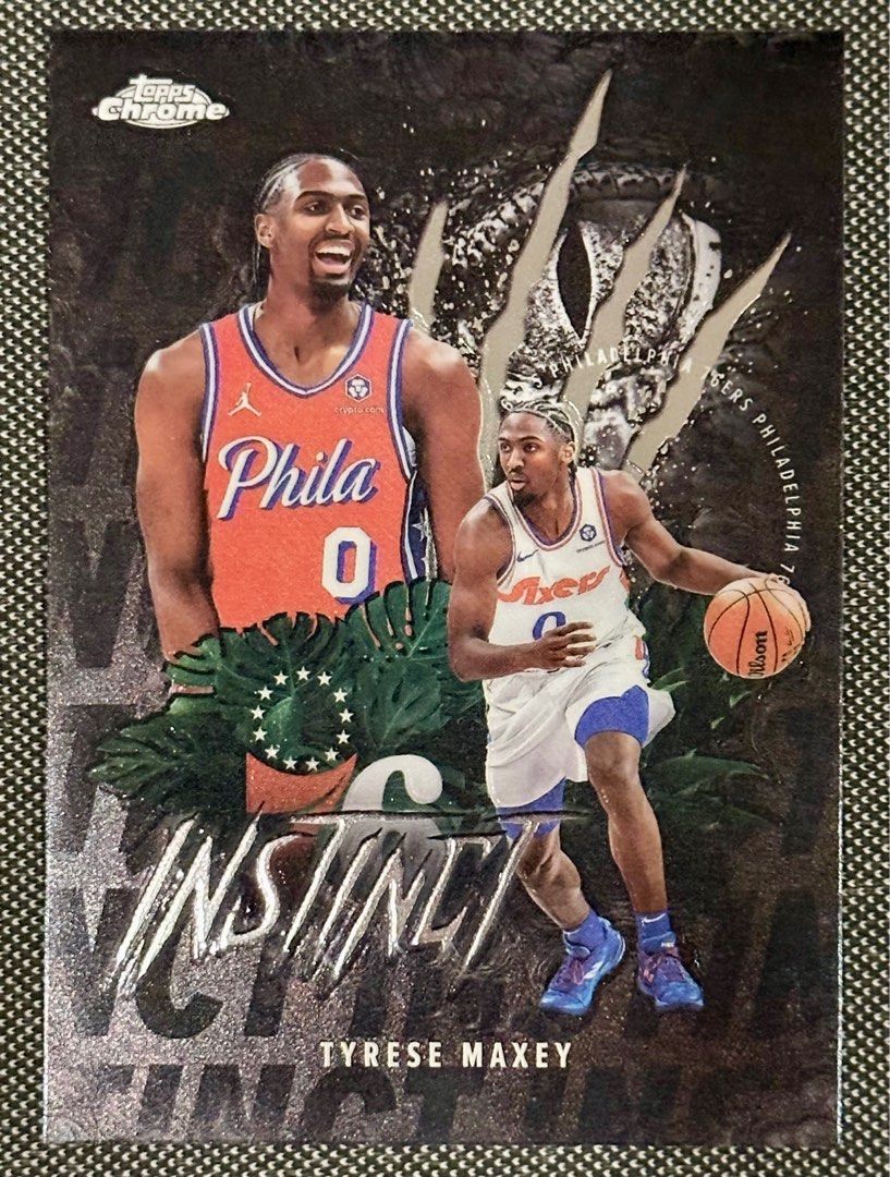 2025 NBA TYRESE MAXEY Topps Chrome Instinct Insert, Hobbies & Toys ...