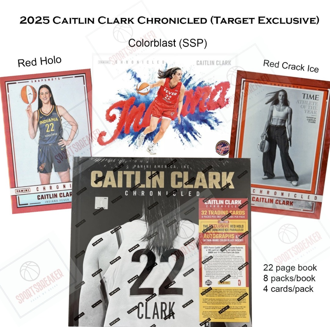 2025 Panini Caitlin Clark Chronicled Basketball WNBA (Target Exclusive ...