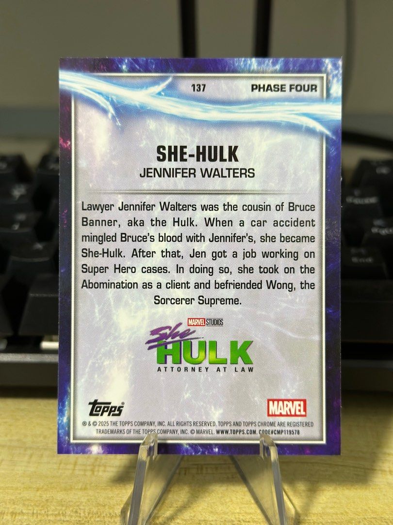 2025 Topps Marvel Chrome She-Hulk (Jennifer Walters), Hobbies & Toys ...