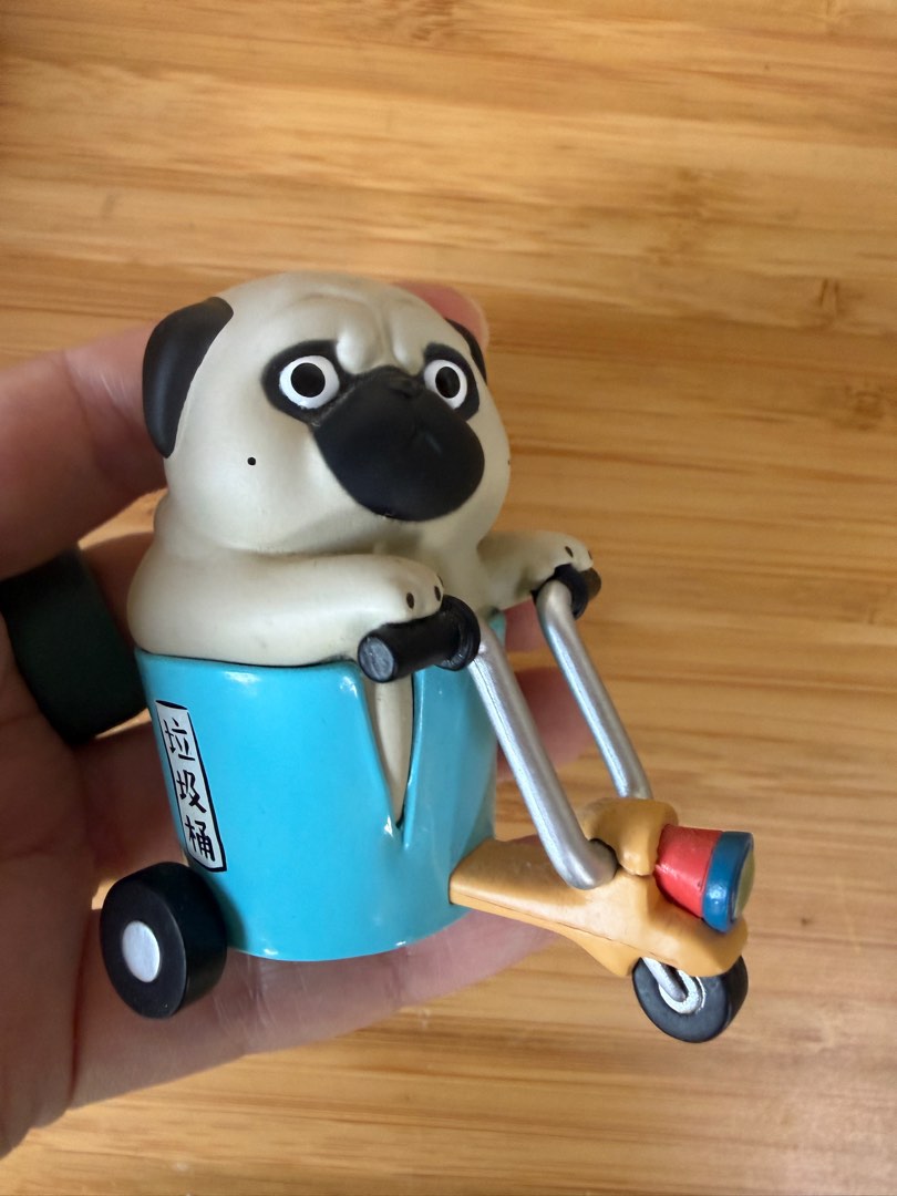 52TOYS Pug on Tricycle Figurine bazhehey, Hobbies & Toys, Toys & Games ...