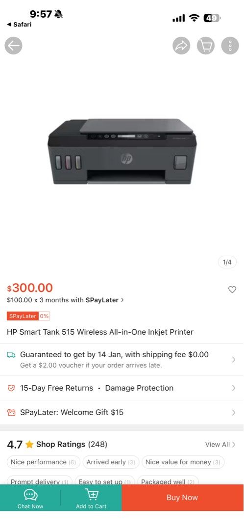 [60% OFF] HP color printer Smart Tank 518 Wireless All-in-One Inkjet ...
