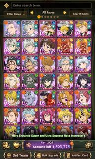 Seven Deadly Sins Grand Cross Account (stacked), Video Gaming, Video ...