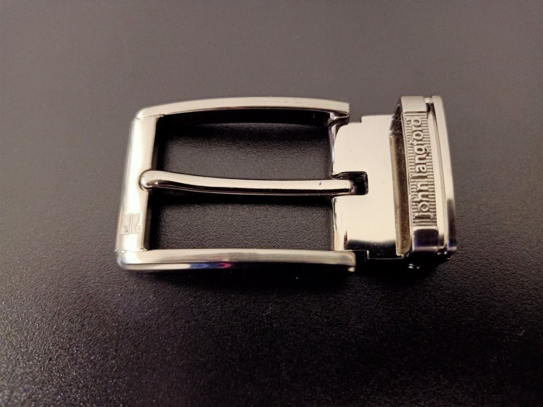 🔥 [LIKE NEW] John Langford Silver Pin Buckle 🎩 Classic Men’s Style, Men ...