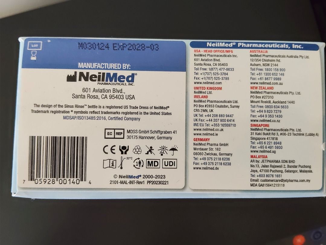 🆕 Unused & Sealed NeilMed Sinus Rinse Kit 👃 | 60 Premixed Sachets ...