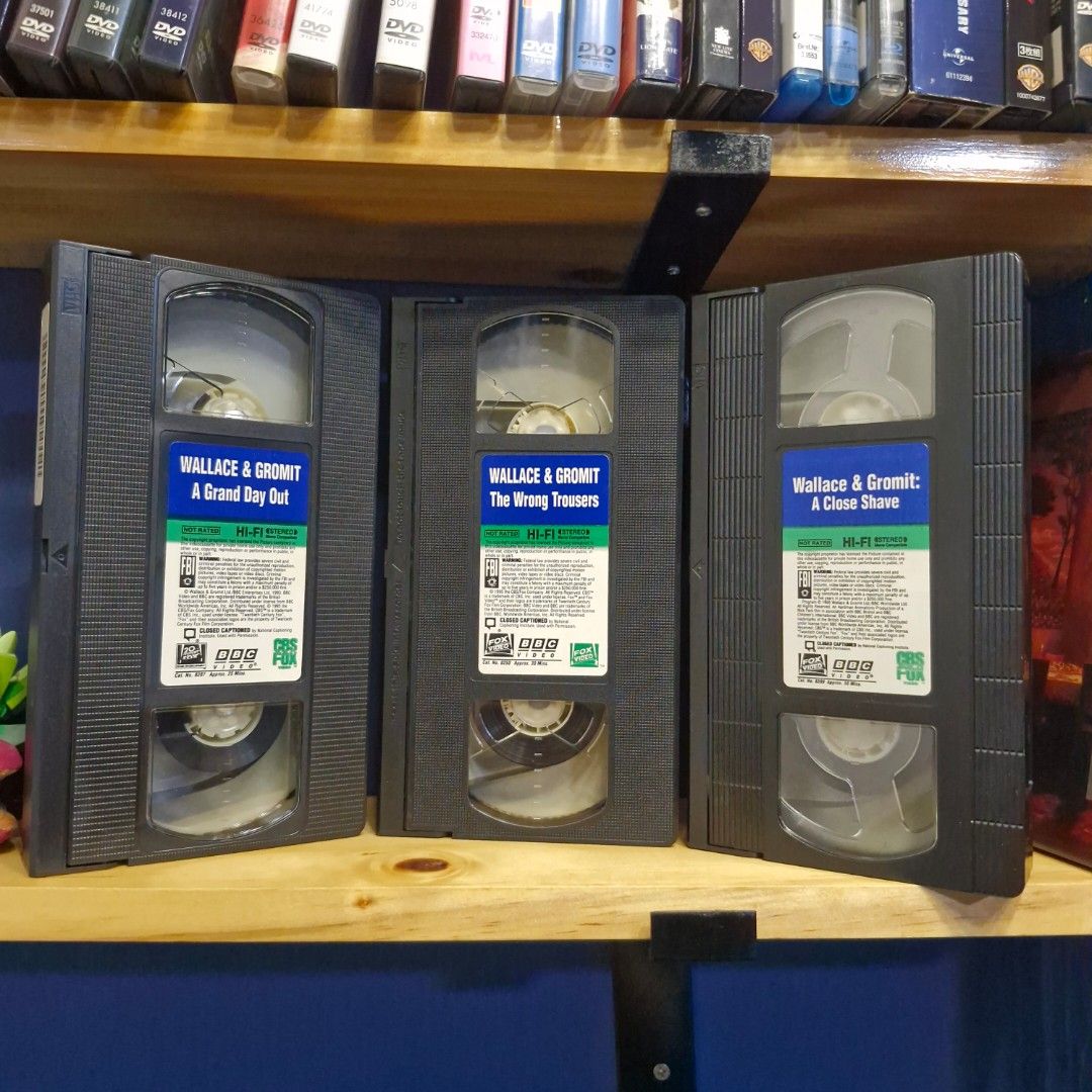 📼 VHS Wallace & Gromit Collection Set - Aardman Animations Retro ...