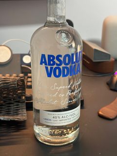 Absolut Vodka 1.0Liter, Food & Drinks, Alcoholic Beverages on Carousell
