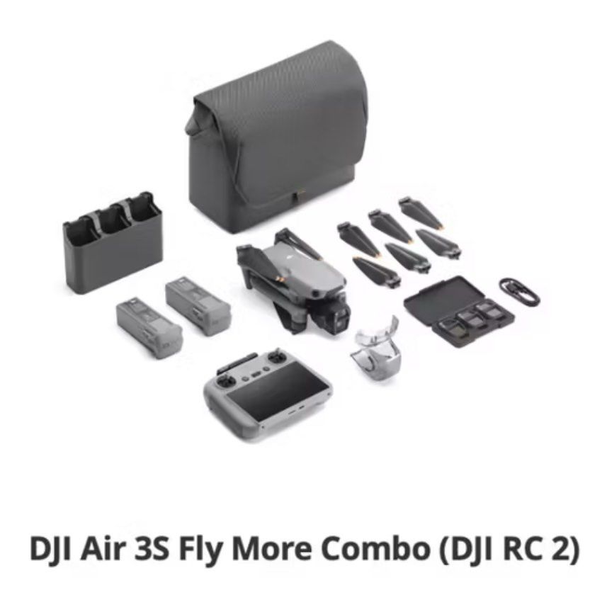 DJI Air 3S RC2 Fly More Combo (FMC) Drone, Photography, Drones on Carousell