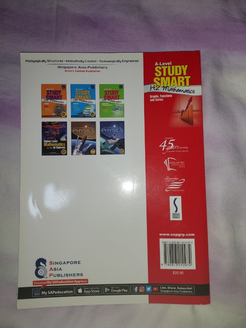 A-Level Study Smart H2 Mathematics Textbook, Hobbies & Toys, Books ...