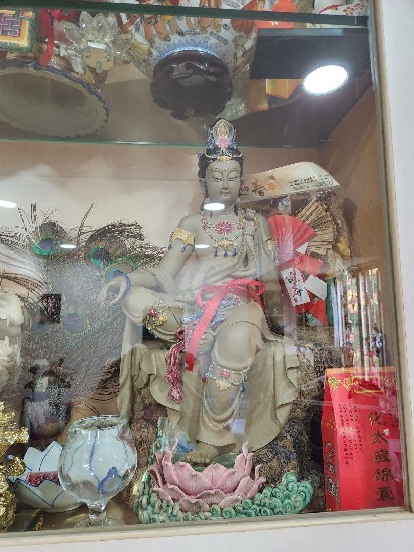 Antique Guan Yin Statue in Glass Case, Hobbies & Toys, Religious Items ...