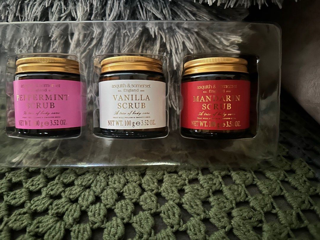 🇬🇧Asquith & Somerset Mini Body Scrub Set, Beauty & Personal Care, Bath ...
