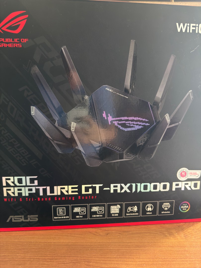 ASUS ROG Rapture GT-AX11000 Pro WiFi Router, Computers & Tech, Parts ...