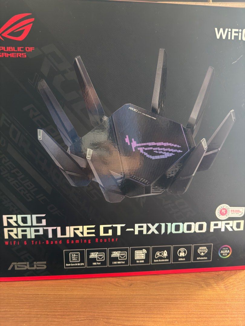 ASUS ROG Rapture GT-AX11000 Pro WiFi Router, Computers & Tech, Parts ...