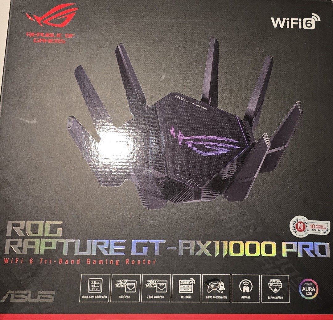 ASUS ROG Rapture GT-AX11000 Pro WiFi 6 Router, Computers & Tech, Parts ...
