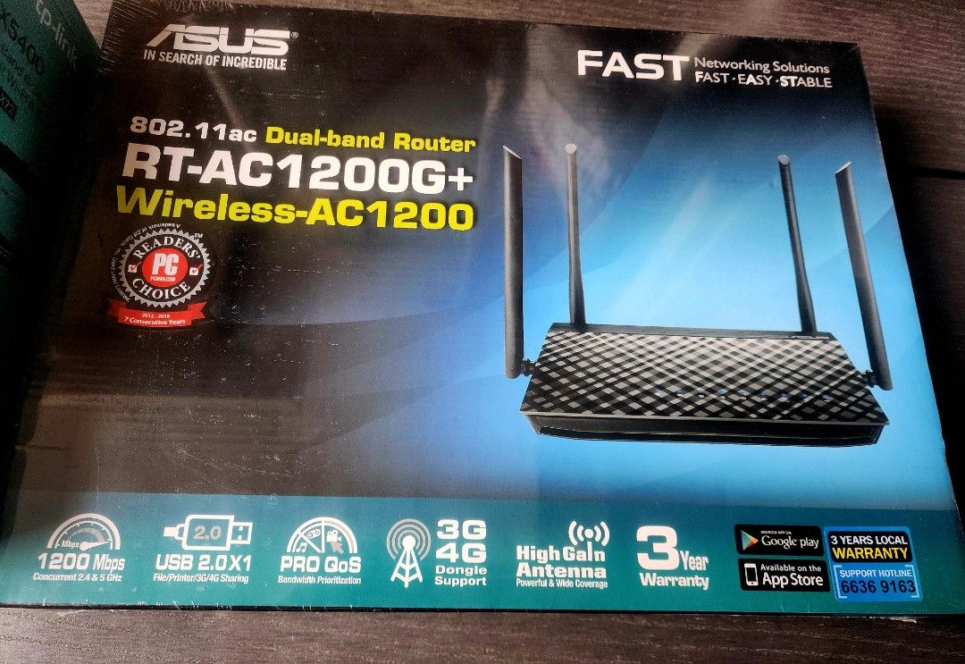 ASUS RT-AC1200G+ Dual-band Gigabit Router, Computers & Tech, Parts ...