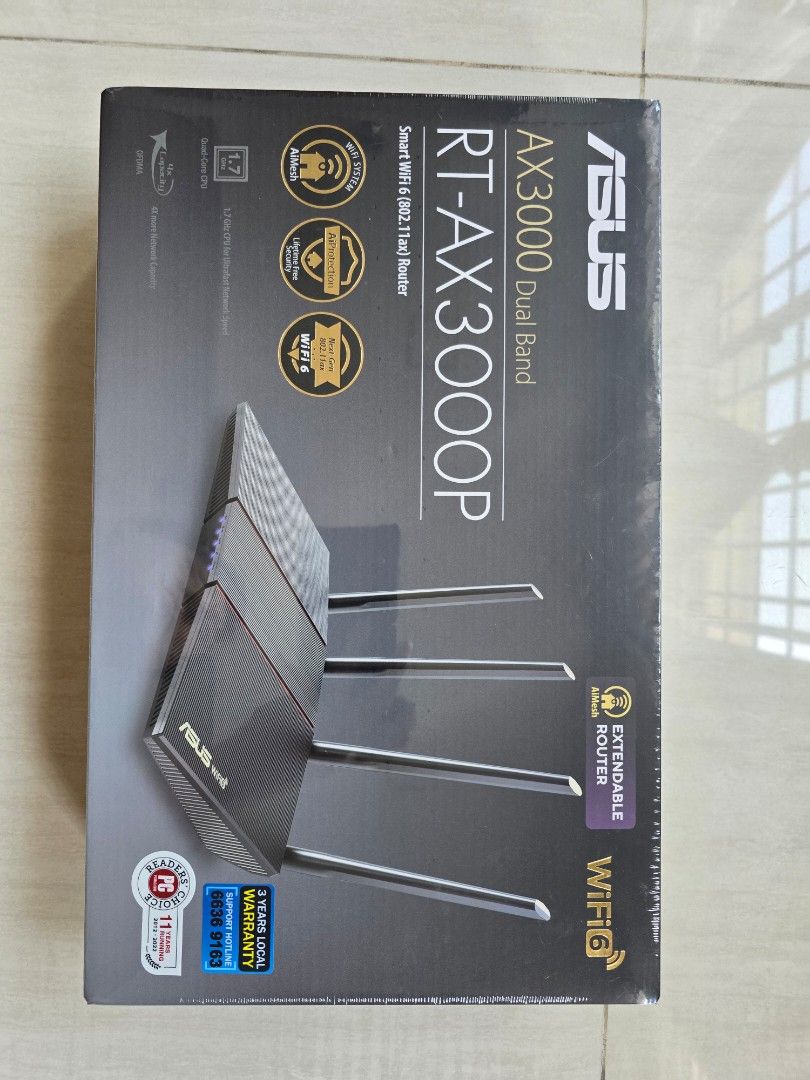 ASUS RT-AX3000P AX3000 Dual Band WiFi 6 Router, Computers & Tech, Parts ...